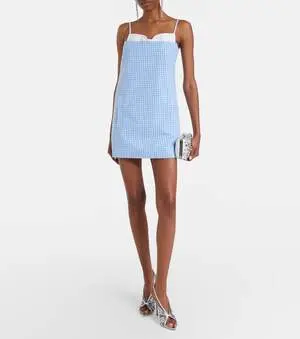 SHUSHU/TONG Gingham Cotton Minidress