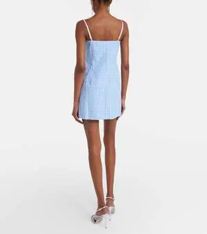 SHUSHU/TONG Gingham Cotton Minidress
