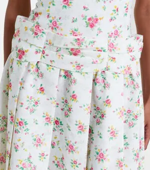 SHUSHU/TONG Floral Pleated Miniskirt