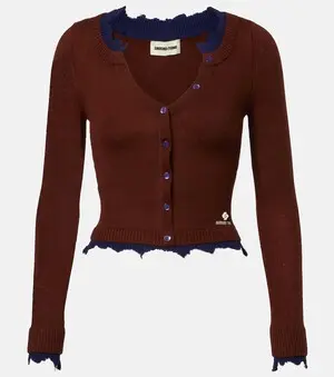 SHUSHU/TONG Distressed Wool Cardigan