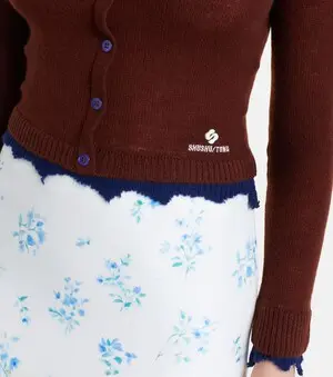 SHUSHU/TONG Distressed Wool Cardigan