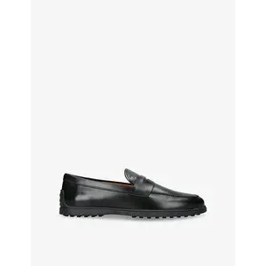 TOD'S Leather Loafers With Penny Strap