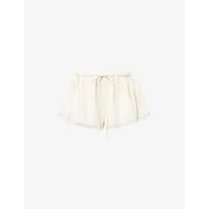 LENY Nunu Lace-trimmed Woven Shorts