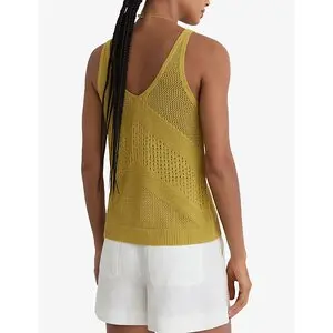 REISS Hester Knit Vest Top - Green