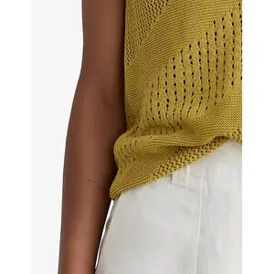 REISS Hester Knit Vest Top - Green