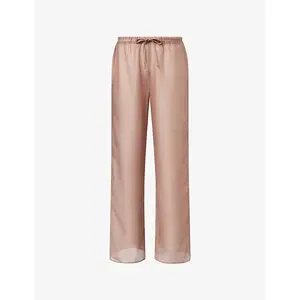 4TH & RECKLESS Wide-leg Sheer Trousers - Brown