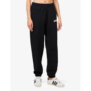 ADANOLA Varsity Cotton-blend Jogging Bottoms - Black