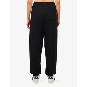ADANOLA Varsity Cotton-blend Jogging Bottoms - Black