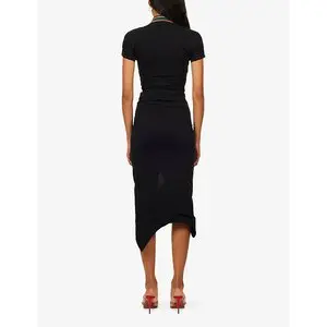 VIVIENNE WESTWOOD Contrast-collar Cotton Midi Dress