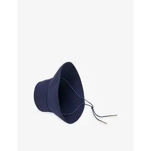 Maje Embellished Wide-brim Cotton Hat