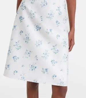 SHUSHU/TONG Floral Halterneck Cotton Minidress