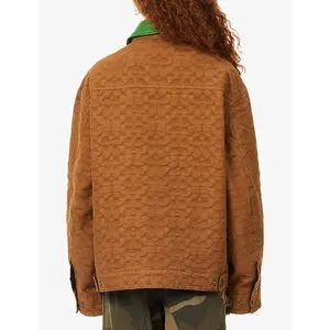 COACH X Brain Dead Monogram Pattern Cotton Jacket With Badge Embellishments