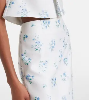 SHUSHU/TONG Floral Cotton And Silk Slip Skirt