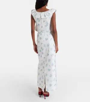 SHUSHU/TONG Floral Cotton And Silk Slip Skirt