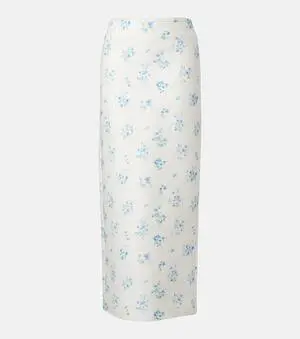 SHUSHU/TONG Floral Cotton And Silk Slip Skirt