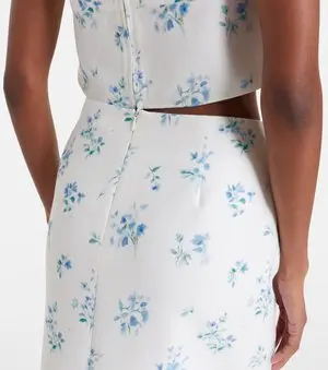 SHUSHU/TONG Floral Cotton And Silk Slip Skirt