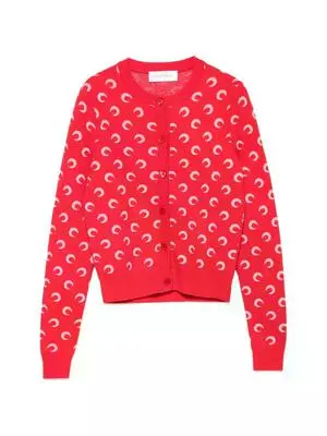MARINE SERRE Moon Bouclé Cardigan