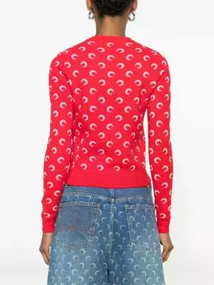 MARINE SERRE Moon Bouclé Cardigan