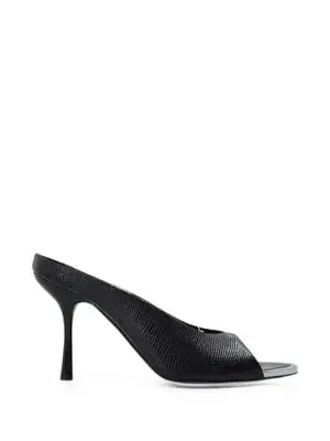 DIESEL® D-diams Lizard-effect Leather Mules