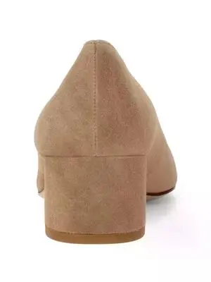 GIANVITO ROSSI Suede Block Heel Pumps