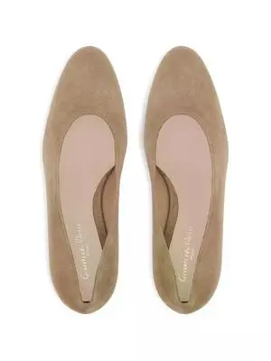 GIANVITO ROSSI Suede Block Heel Pumps
