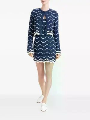 Cara Cara Orel Zigzag-knit Cotton Mini Dress