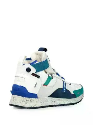 Lacoste Run Breaker Panelled Lace-up Leather Sneakers - Neutrals