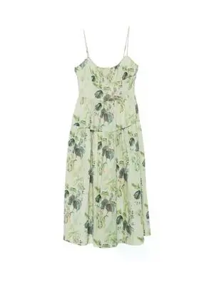 DÔEN Benoit Floral-print Midi Dress - Green
