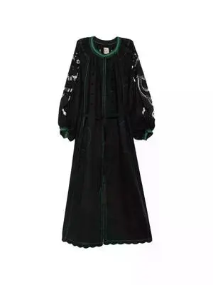 Vita Kin Babylon Embroidered Midi Dress - Black