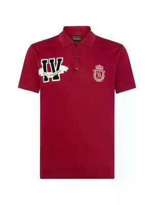 BILLIONAIRE Ss Members Logo-patch Polo Shirt - Red