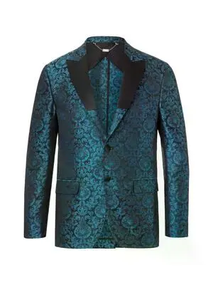 BILLIONAIRE Cesar Damask-patterned Blazer - Blue