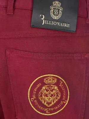 BILLIONAIRE Logo-embroidered Trousers