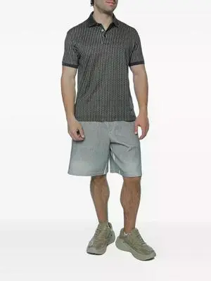 Emporio Armani Geometric-print Polo Shirt