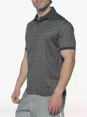 Emporio Armani Geometric-print Polo Shirt