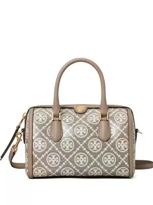 Tory Burch T Monogram Coated-jacquard Petite Barrel Bag