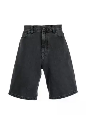 Carhartt Work In Progress Logo Patch Denim Shorts - Black