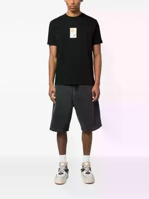 Carhartt Work In Progress Logo Patch Denim Shorts