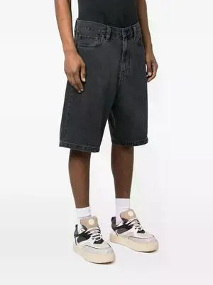Carhartt Work In Progress Logo Patch Denim Shorts