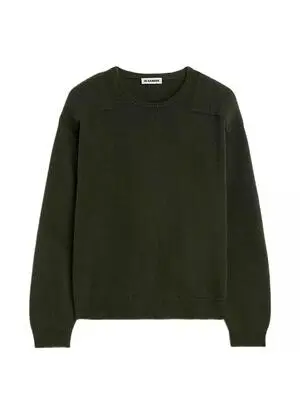 JIL SANDER Drop Shoulder Sweater - Green