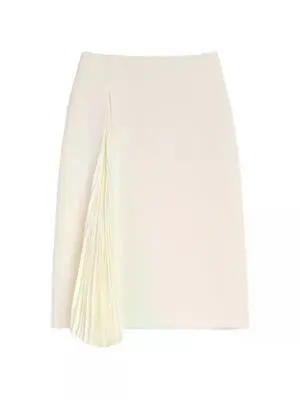 JIL SANDER Pleated Asymmetric Midi Skirt - Neutrals