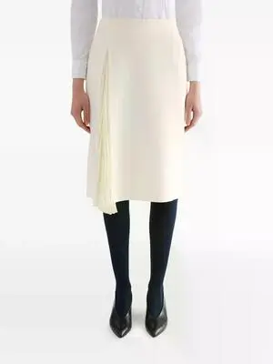 JIL SANDER Pleated Asymmetric Midi Skirt