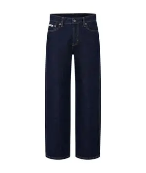 Calvin Klein 90s Logo Patch Jeans - Blue