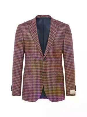 Corneliani Check-pattern Blazer - Orange