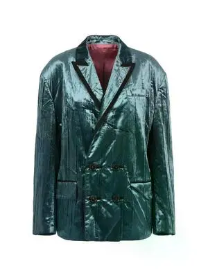Dsquared2 Double-breasted Velour Blazer - Blue
