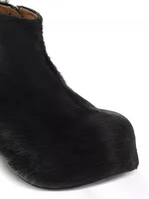 Marni Calf-hair Zip-fastening Ankle Boots