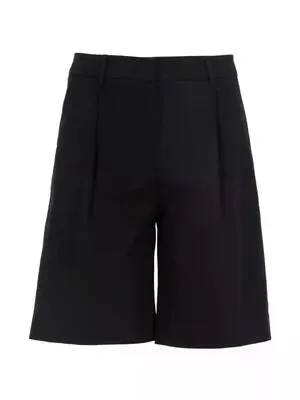 PT TORINO Olivia Pleated Detail Shorts - Black