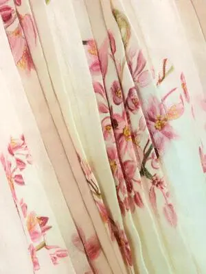 Agua Bendita Caña Cauca" Floral Print Halterneck Top - Neutrals