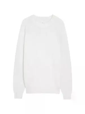 ALLUDE Cashmere Raglan Sleeve Jumper - White
