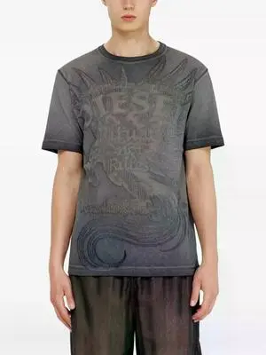 DIESEL® Jersey T-shirt With Embossed Graphic