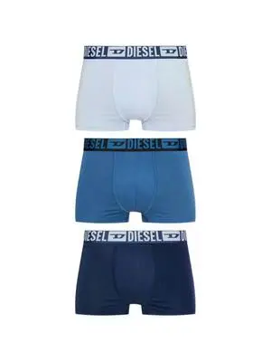 DIESEL® Logo-waistband Cotton Boxers - Blue